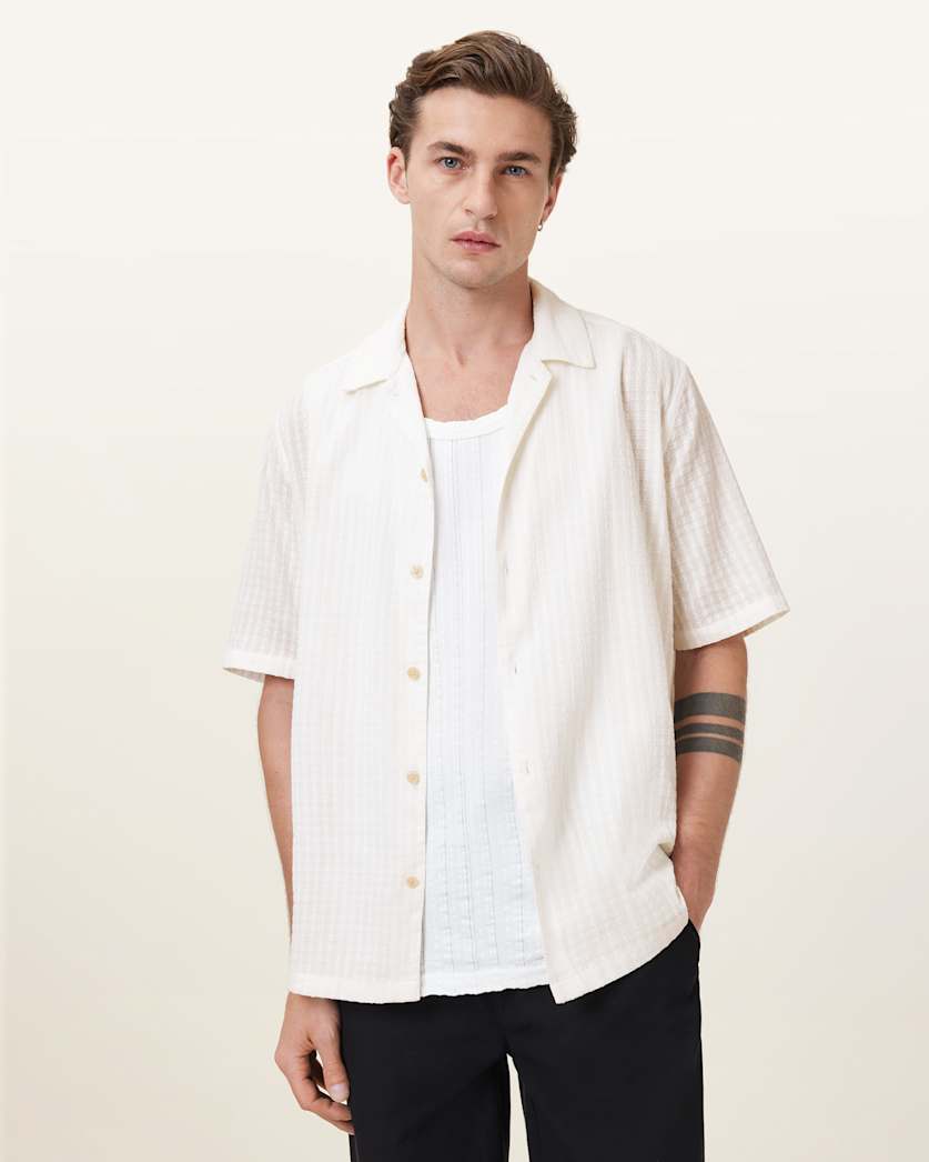 Shaw Short Sleeve Shirt White | ALLSAINTS